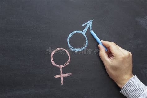 Chalk Blackboard With Text SEX ED Closeup The Teacher Writes With Chalk On The Blackboard