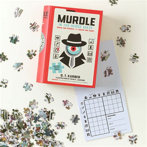 Uncommon Goods Murdle Mystery Jigsaw Puzzle Murdle Game 46 Star