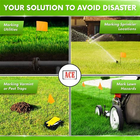 Yellow Marking Flags 1000 Pack 4x5x15 Inch Yellow Flags For Yard Markers For Lawn