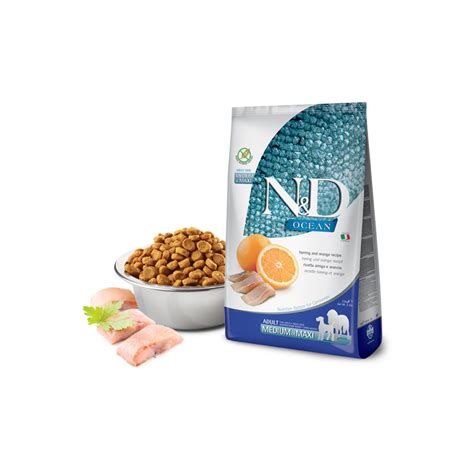 ზოომაღაზია ძაღლის და კატის საკვები Farmina Nandd ოკეანე ქაშაყი და ფორთოხალი საშუალო და დიდი