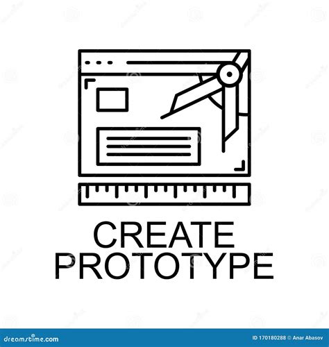 Create Prototype Icon Element Of Web Development Signs With Name For