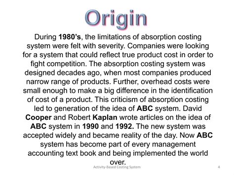 Activity Based Costing System Pptx