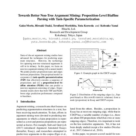 Towards Better Non Tree Argument Mining Proposition Level Biaffine