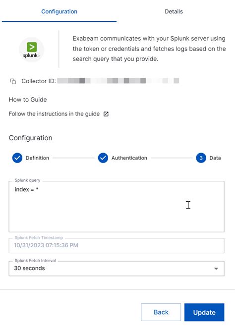 Modify The Splunk Collector Configuration Exabeam Documentation Portal