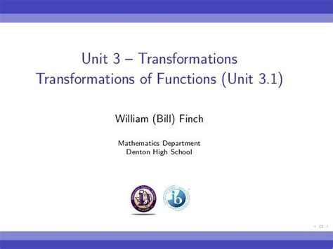 pdf unit 3 transformations transformations of functions €¦ · i