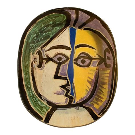 1940s After Pablo Picasso Ceramic Plate N18 First Edition Period Swiss