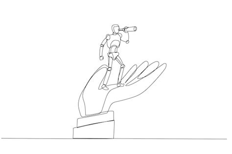 Premium Vector Cartoon Of Vector Robot Chatbotai In Science And Business Stand