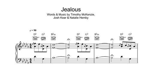 Jealous Piano Vocal Guitar Chords Print Sheet Music Now