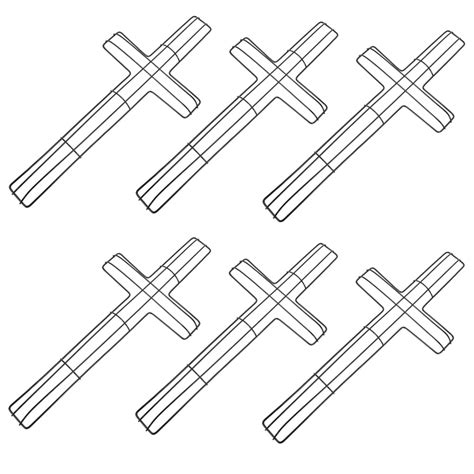 6pcs Cross Wreath Frame Cross Shaped Wreath Frame Diy Cross Frame Reusable Metal Wire Wreath