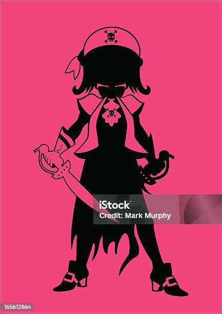 Siluet Gadis Bajak Laut Ilustrasi Stok Unduh Gambar Sekarang Bagian Tubuh Manusia Bajak