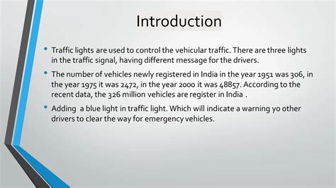 Presentation On The Topic Of Traffic Light Control System Ppt