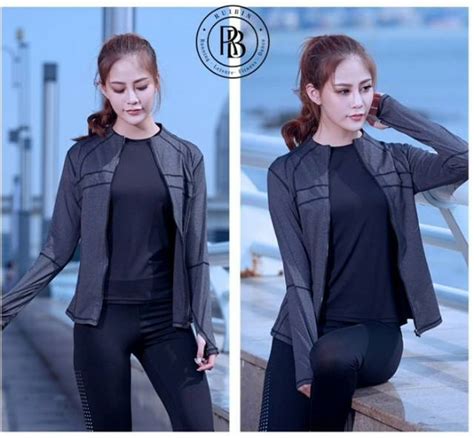 Jual Jaket Wanita Cewek Cewe Sport Gym Fitnes Senam Zumba Jogging Yoga Olahraga Motif Fashion