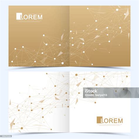 현대 벡터 템플릿 광장에 대 한 안내 책자 전단지 카탈로그 잡지 또는 연례 보고서 커버 비즈니스 과학 및 기술 설계입니다 선과