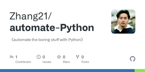 Github Zhang21automate Python 《automate The Boring Stuff With Python》