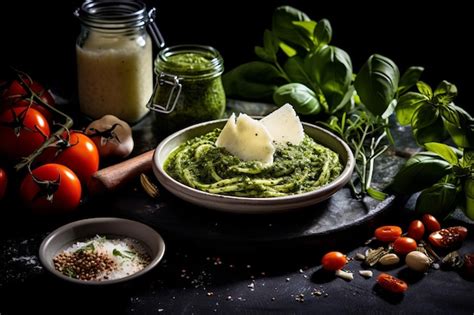 Premium Photo Pesto Dinner Recipe Food Photography