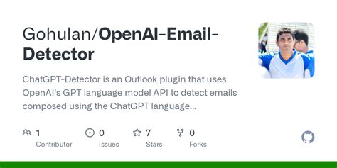 Github Gohulan Openai Email Detector Chatgpt Detector Is An Outlook Plugin That Uses Openai S