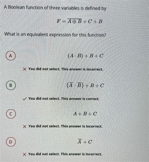 Solved A Boolean Function Of Three Variables Is Defined Chegg