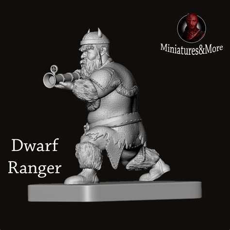 Stl File Miniature Dwarf Ranger 🎲・3d Printing Model To Download・cults