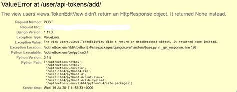 Cannot Generate Token From Site View Issue Netbox Community Netbox GitHub