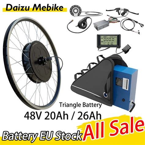 48v 20ah 26ah 배터리 Ebike 키트 1000w 2000w 1500w 브러시리스 허브 모터 휠 이바이크 변환 키트