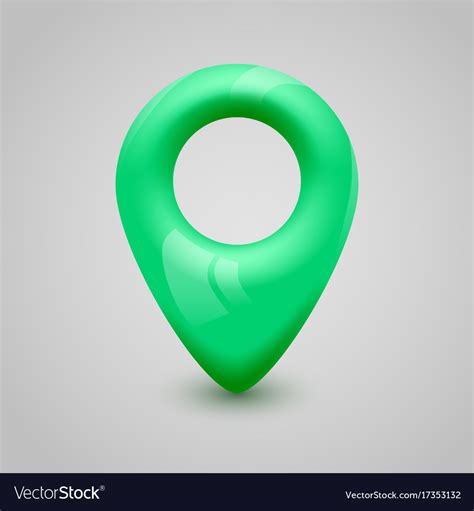 Green Map Pin Pointer Modern Design Royalty Free Vector