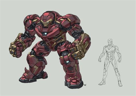 Iron Man And Hulkbuster Marvel And More Drawn By Jong Hwan Danbooru