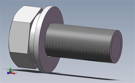 六角螺栓组件m10x25solidworks 2014模型图纸下载 懒石网