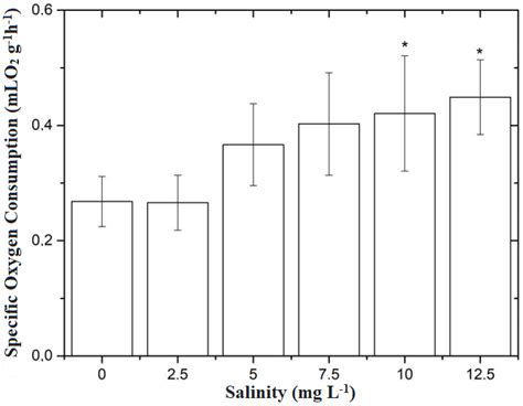 Specific Oxygen Consumption Mlo 2 G 1 H 1 In Relation To Different