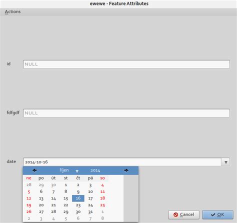 qgis how to enter a date into the attribute table geographic
