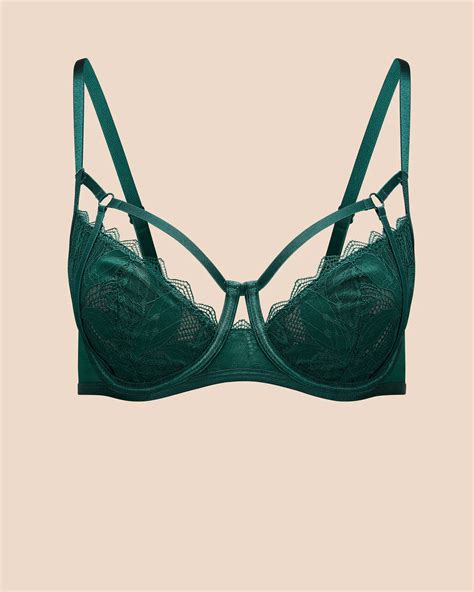 Gaya Dark Green Unlined Bra 30a 38dd Adore Me