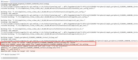 CODECOMPOSER CCS11 1 改变 out文件权限导致编译无法写入而报错 Code Composer Studio 论坛 Code Composer Studio