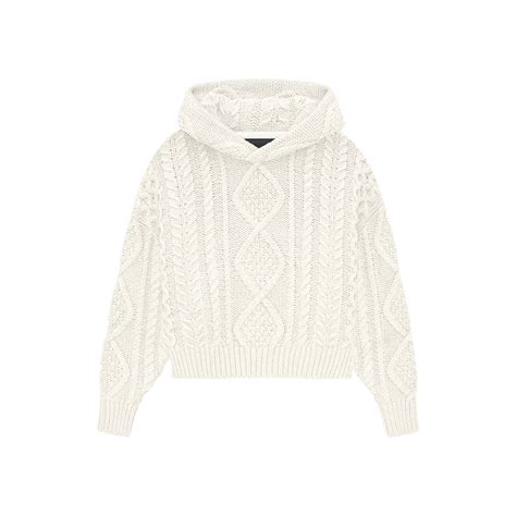 키즈 에센셜 케이블 니트 후드 클라우드 댄서 FW Essentials KREAM