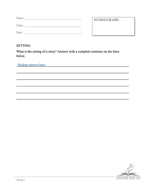 Setting 1 Recitation Exercise Define Setting — Pelican Curriculum