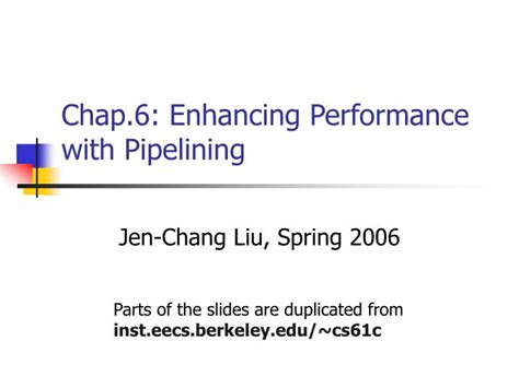 Ppt Chap6 Enhancing Performance With Pipelining Powerpoint