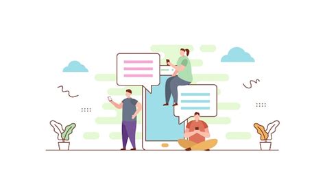 Premium Vector Text Messaging In Flat Style