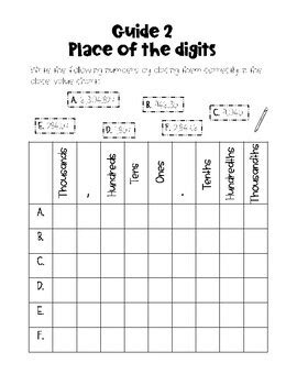 Decimal Place Value Interactive Notebook