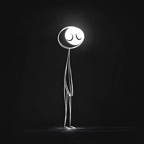 Download Stick Figure Minimalist Art Glowing Character Royalty Free