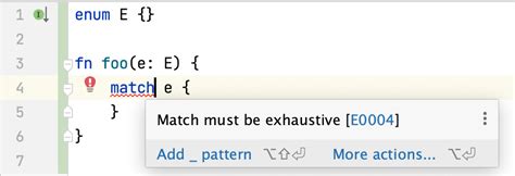 False Positive `non Exhaustive Match` On Empty Enum · Issue 6211 · Intellij Rustintellij Rust