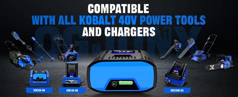 Ogjunx 40v 60ah Replacement For Kobalt 40v Battery Kb440