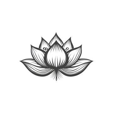 Elegant Lotus Flower Tattoo Design For Ancient Egyptian Inspired