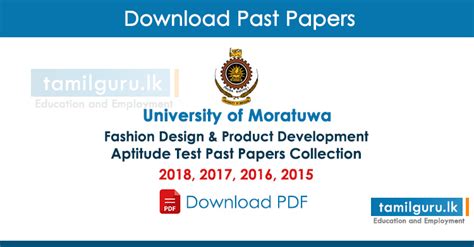 Moratuwa University Fashion Design Aptitude Test Past Papers