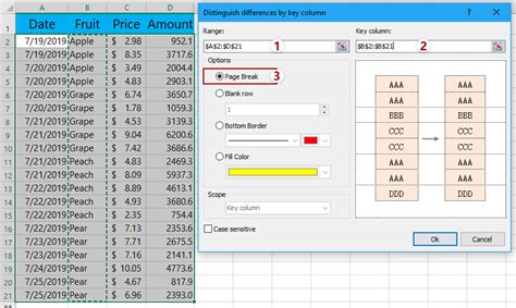 Quickly Format Excel Cell Rows When Values Change With Kutools