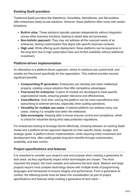 generative ai tech stack frameworks infrastructure