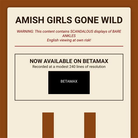 Amish Girls Gone Wild