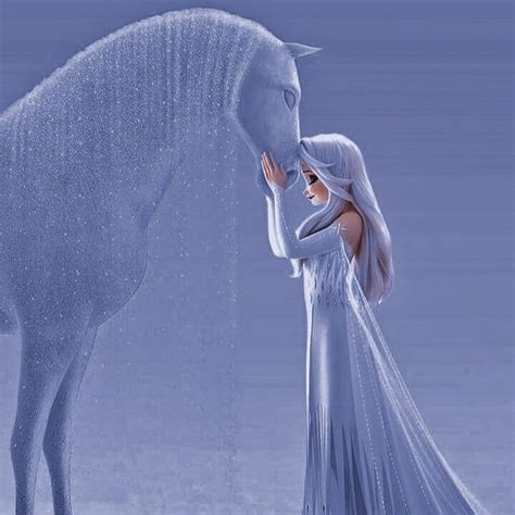 Elsa With White 🤍 Horse 🐴😍 Disney Princess Drawings Disney Princess