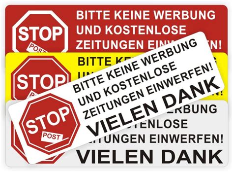 Bitte Keine Werbung Und Kostenlose Prospekte Flyer Reklame Einwerfen