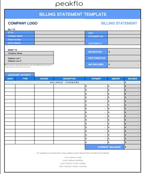 √ Account Statement Template Excel