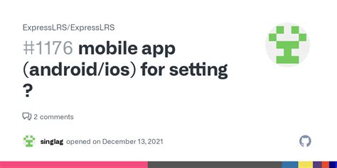 mobile app android ios for setting · issue 1176 · expresslrs