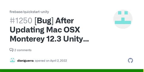Bug After Updating Mac Osx Monterey 123 Unity Complains About