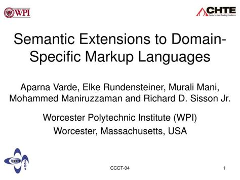 ppt semantic extensions to domain specific markup languages